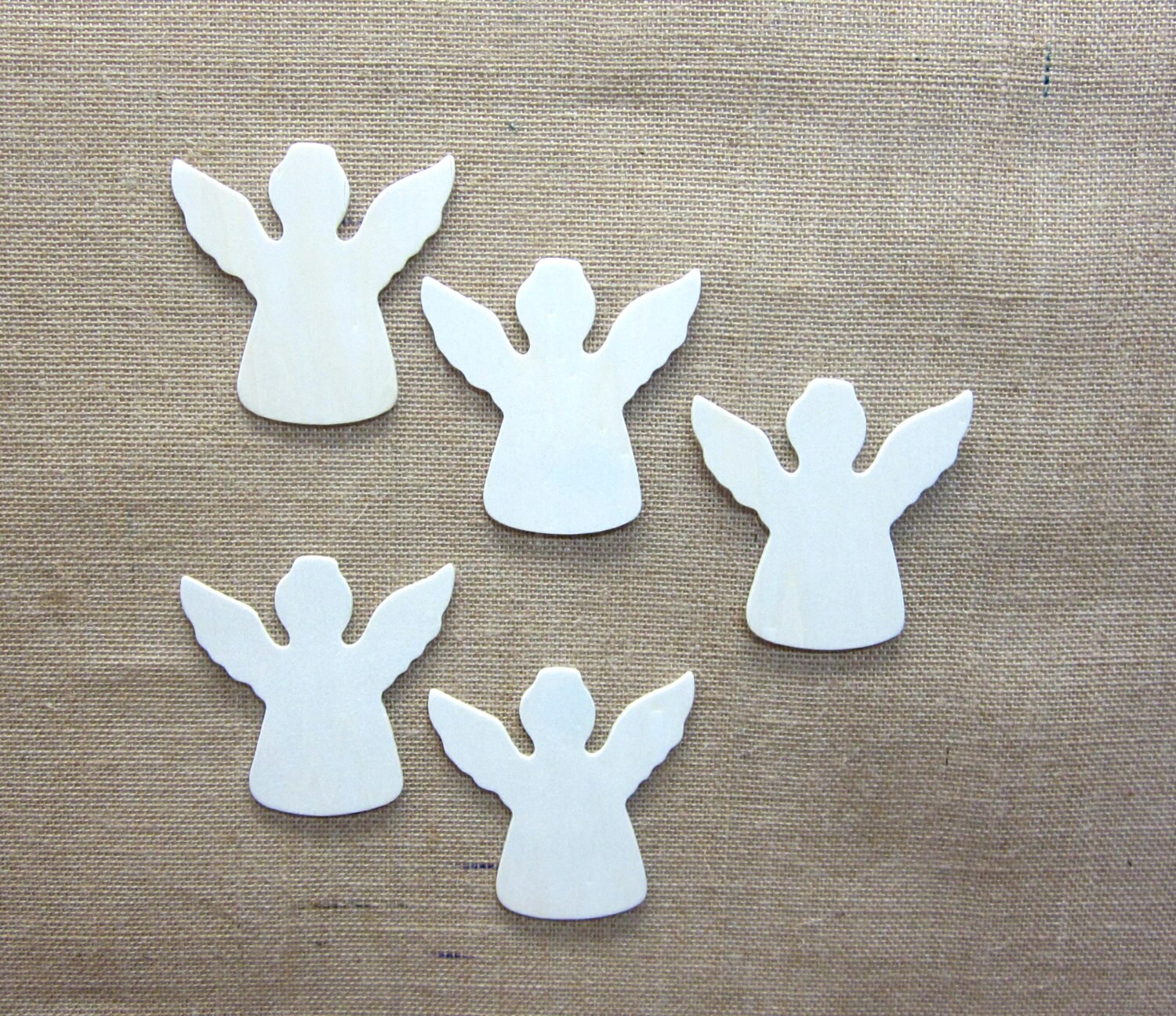 Angel Cut Outs Made From Wood Lot Of 5