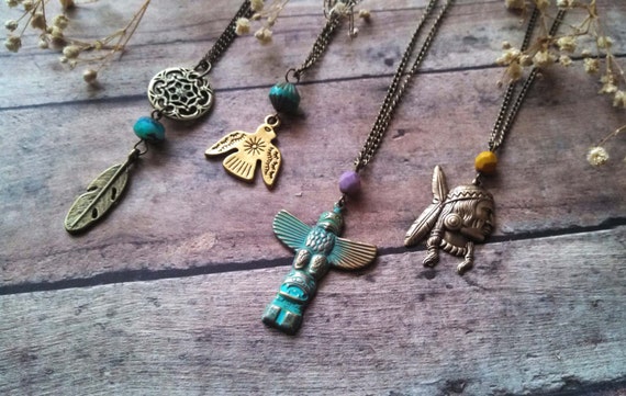 Cherokee Charm Necklace // Choose your charm // by QueenofJackals, $15. ...