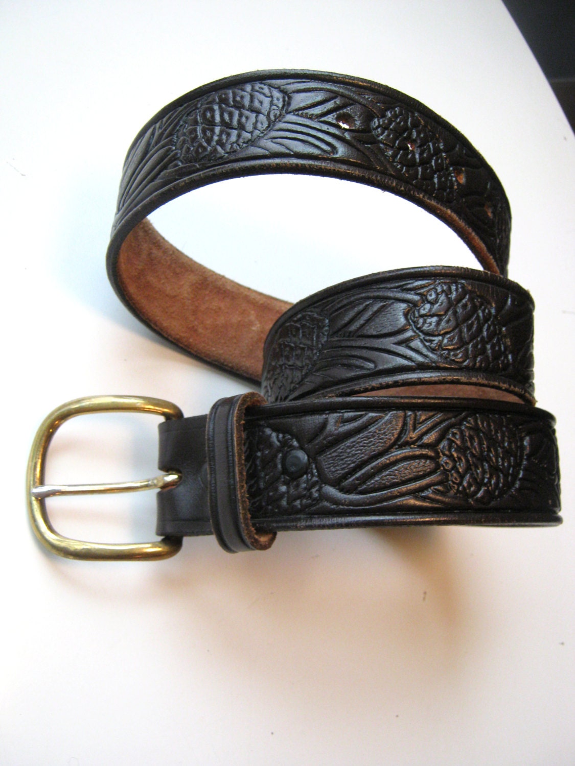 Vintage National Park Ranger leather belt NPS uniform belt