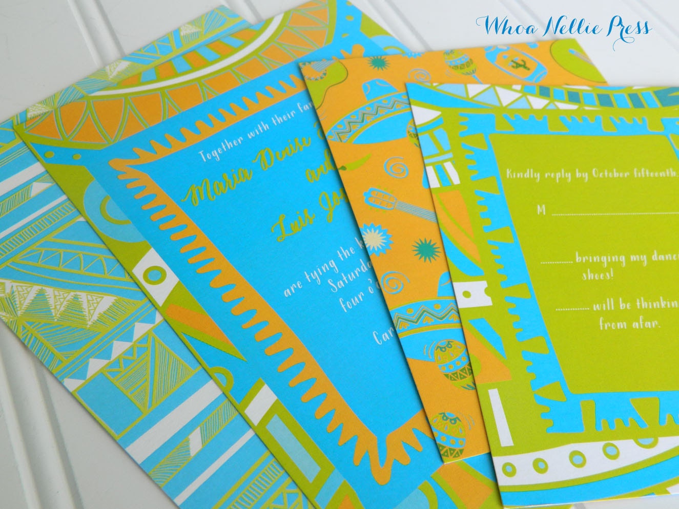 Aztec/Mexican Wedding Invitations–DEPOSIT FOR CHRISTINE – OnePaperHeart ...