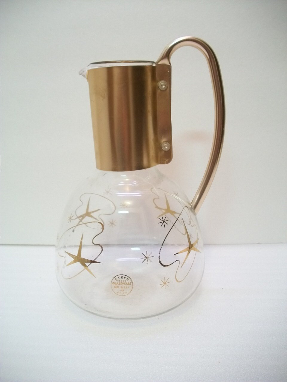 Vintage Pyrex Coffee Pot, Atomic Star Pattern, Glass and Metal Coffee ...