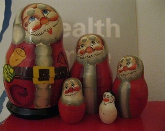 Santa nesting dolls | Etsy