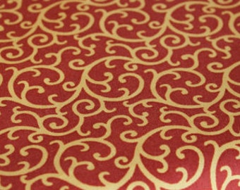 Popular items for red and gold fabric on Etsy
