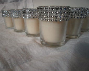 Rhinestone candle | Etsy