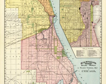 Popular items for chicago map on Etsy