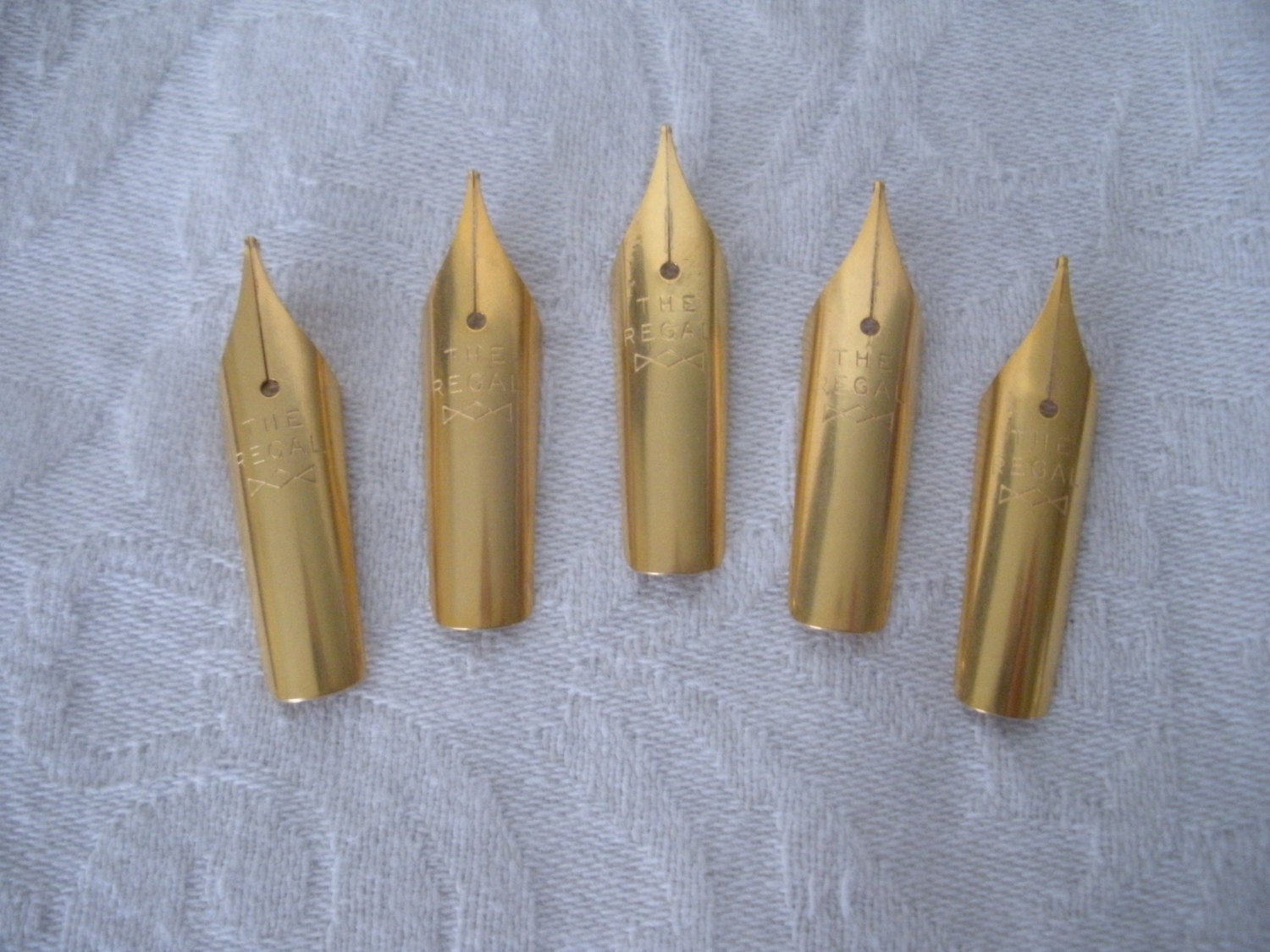 Set of Five The Regal Fountain Pen Tips New Old Stock