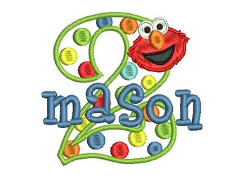 Popular items for elmo embroidery design on Etsy
