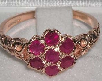 Popular items for ruby cluster ring on Etsy