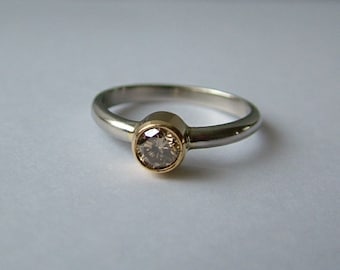 Items similar to Champagne diamond ring on Etsy