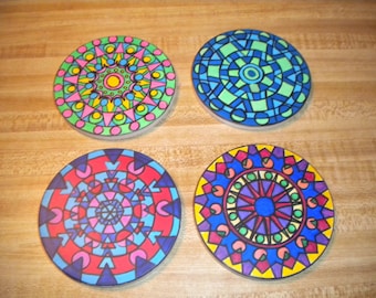 Popular items for hand painted coaster on Etsy