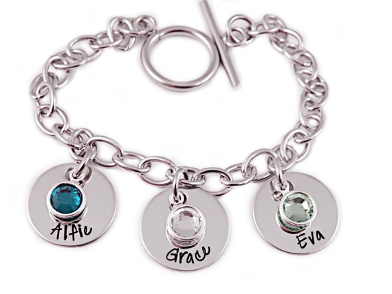 Personalized Charm Bracelet Personalized by Stampressions on Etsy Personalized Charm Bracelet Personalized by Stampressions on Etsy