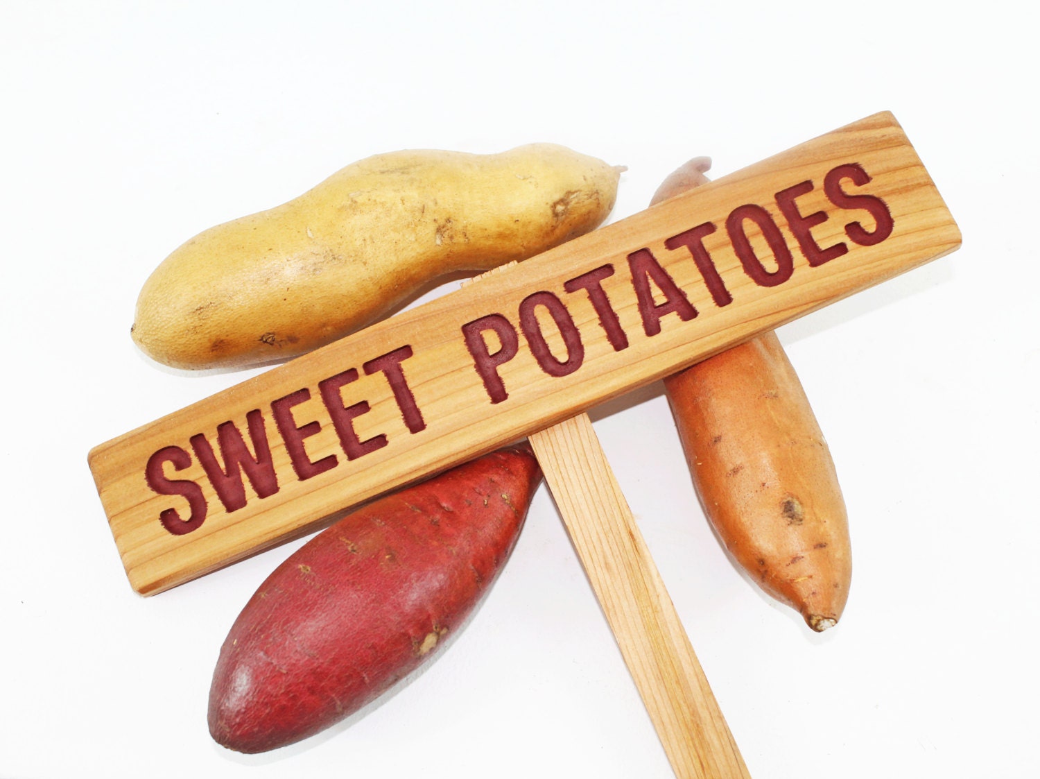 SWEET POTATOES Garden Sign Hand Routed Potatoes Sign Special