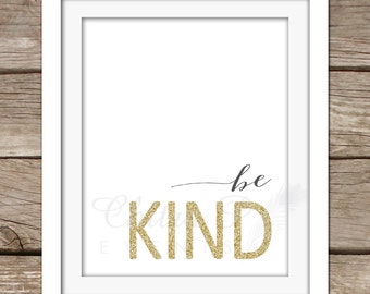 Popular items for be kind wall art on Etsy