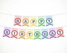 Popular items for rainbow birthday banner on Etsy