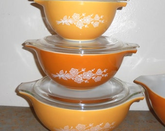 Popular items for pyrex bowl set on Etsy