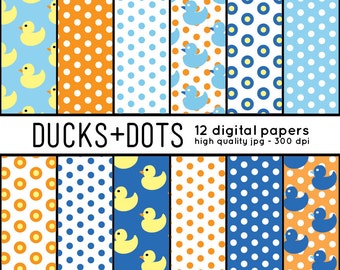 Retro SHAPES 12 Digital Papers pattern set scrapbook by arrowisp