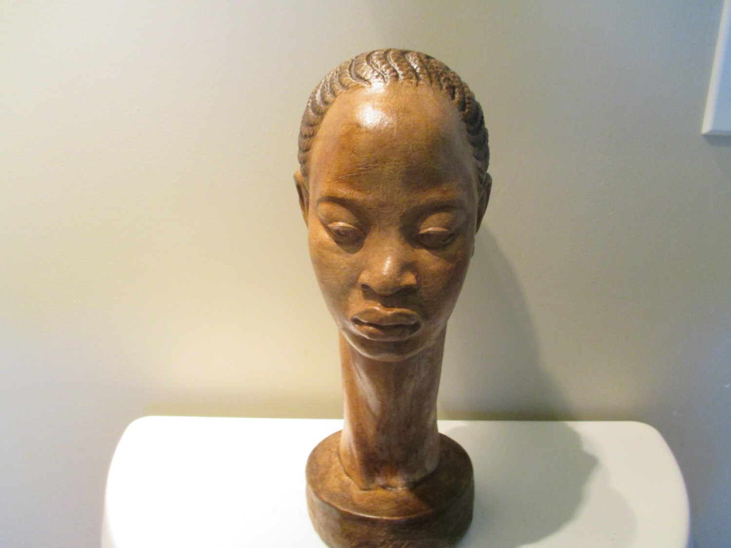 African American Woman Bust by ConcreteDesignStudio on Etsy