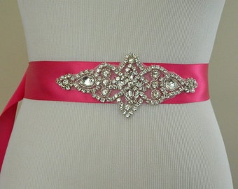 Hot pink sash | Etsy