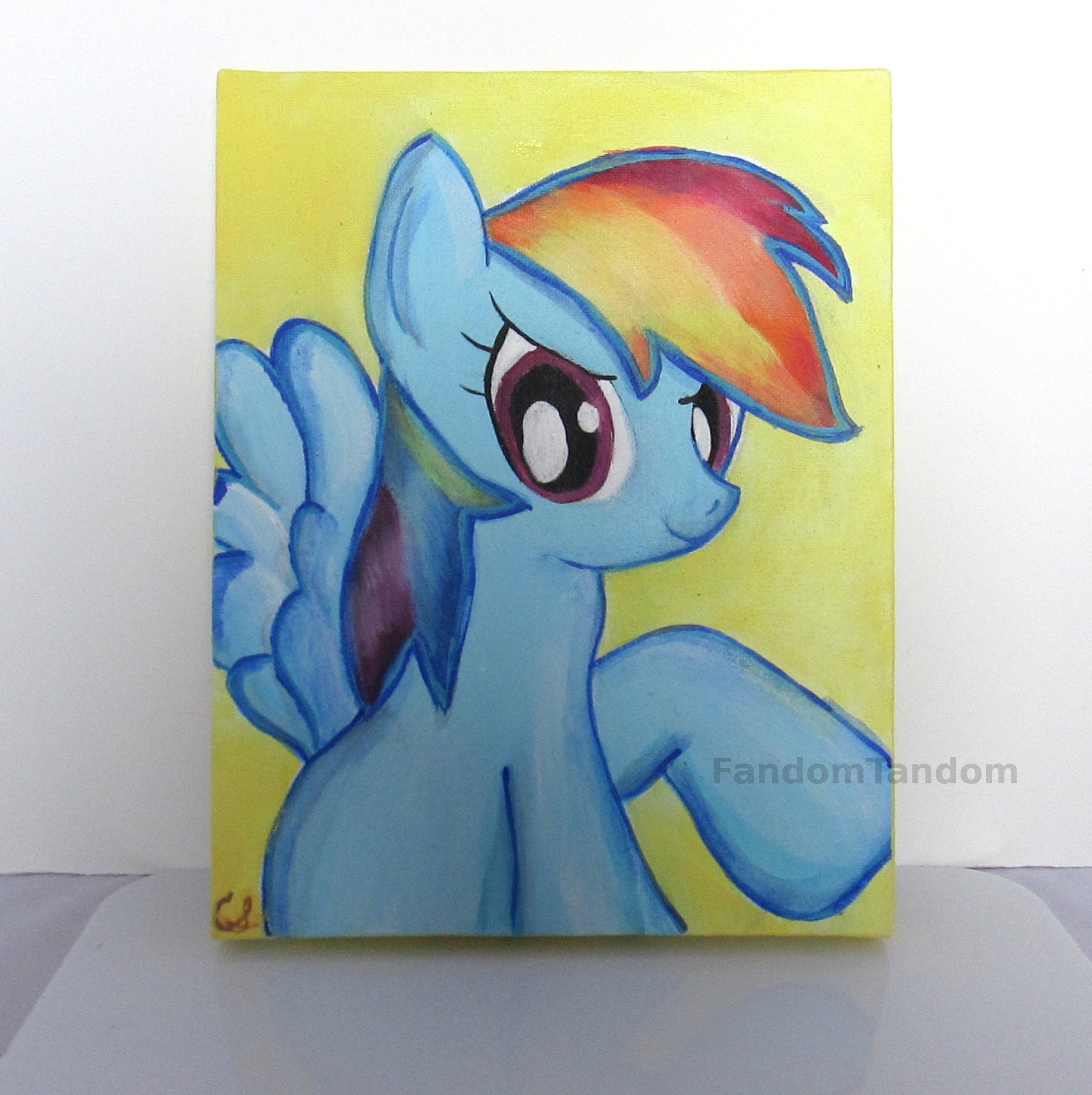 RESERVED Rainbow Dash My Little Pony MLP Painting Art Acrylics