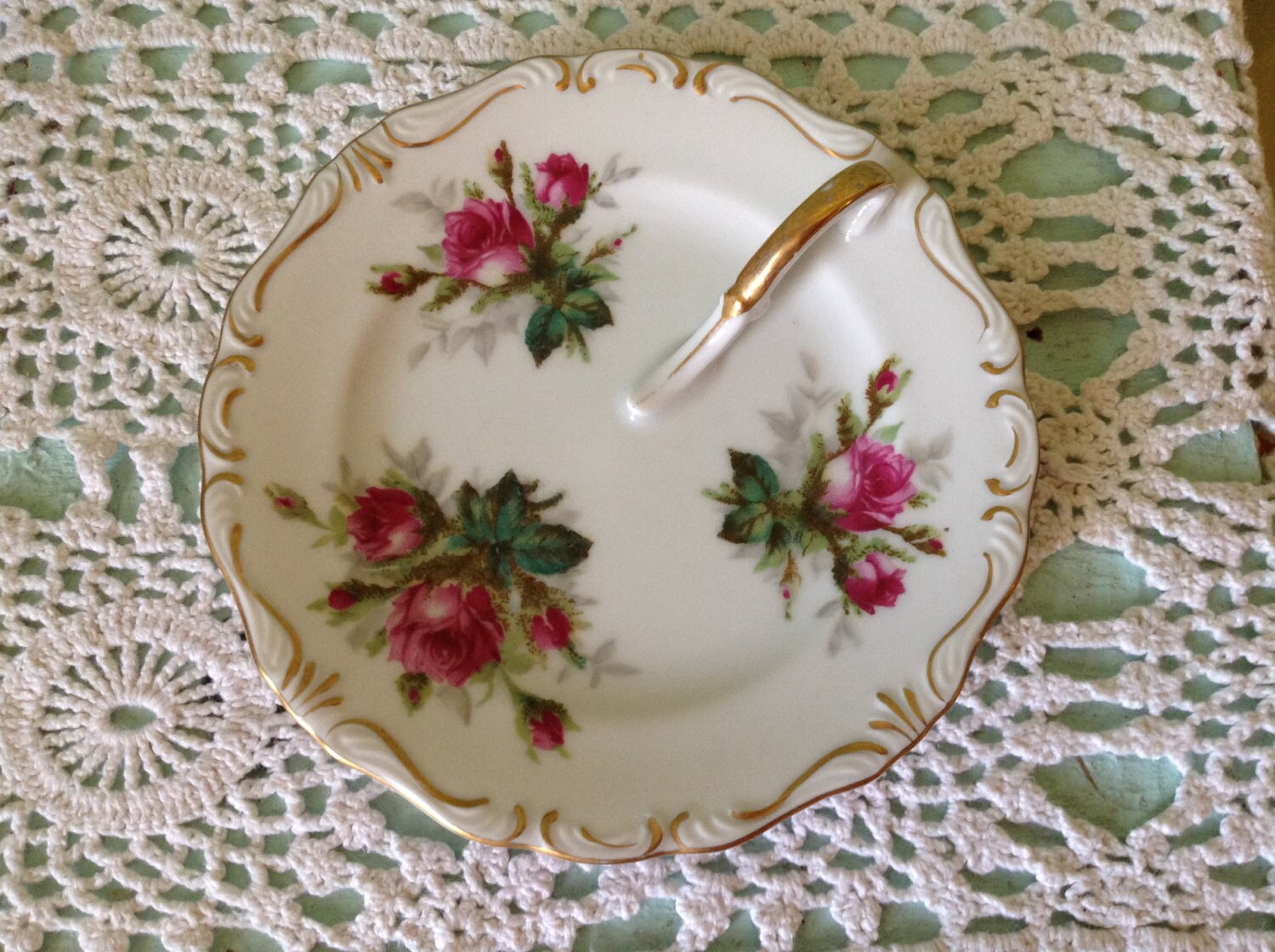 Antique Rose “Rossetti” hand painted Japan serving dish – Haute Juice