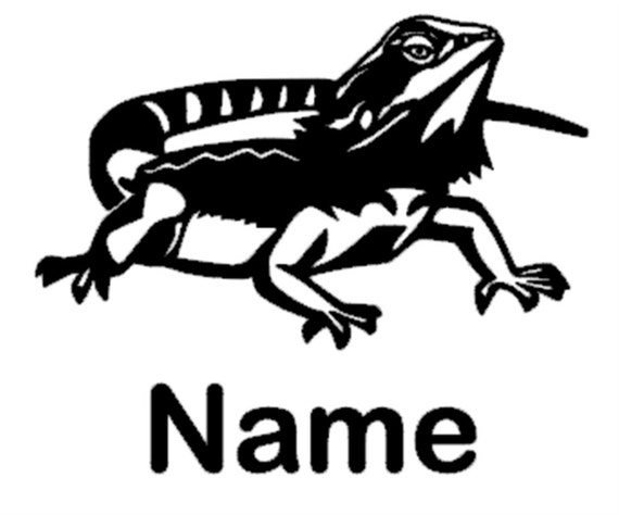 Bearded Dragon Decal/Sticker with Name or by AmysStickerStore