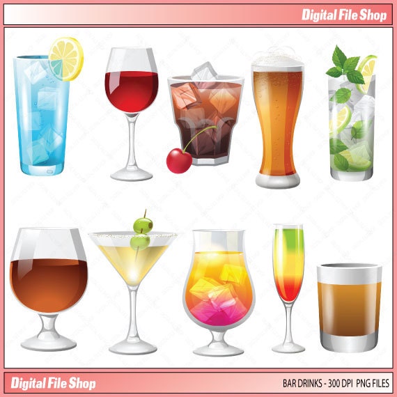 Clipart / Drink Clip Art Drinking Images / For by DigitalFileShop