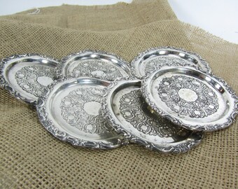 Silver plate coaster | Etsy
