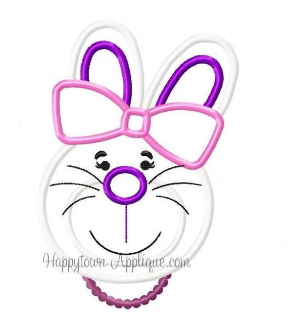 Bunny Face Machine Embroidery Design