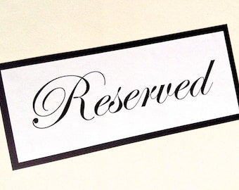 Reserved seat signs | Etsy