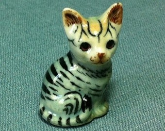 Painted ceramic cat | Etsy
