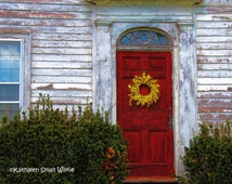 Popular items for rustic red door on Etsy