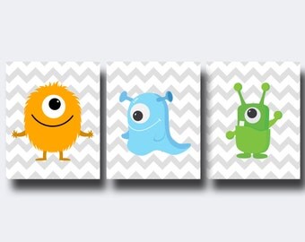 Popular items for monster wall art on Etsy