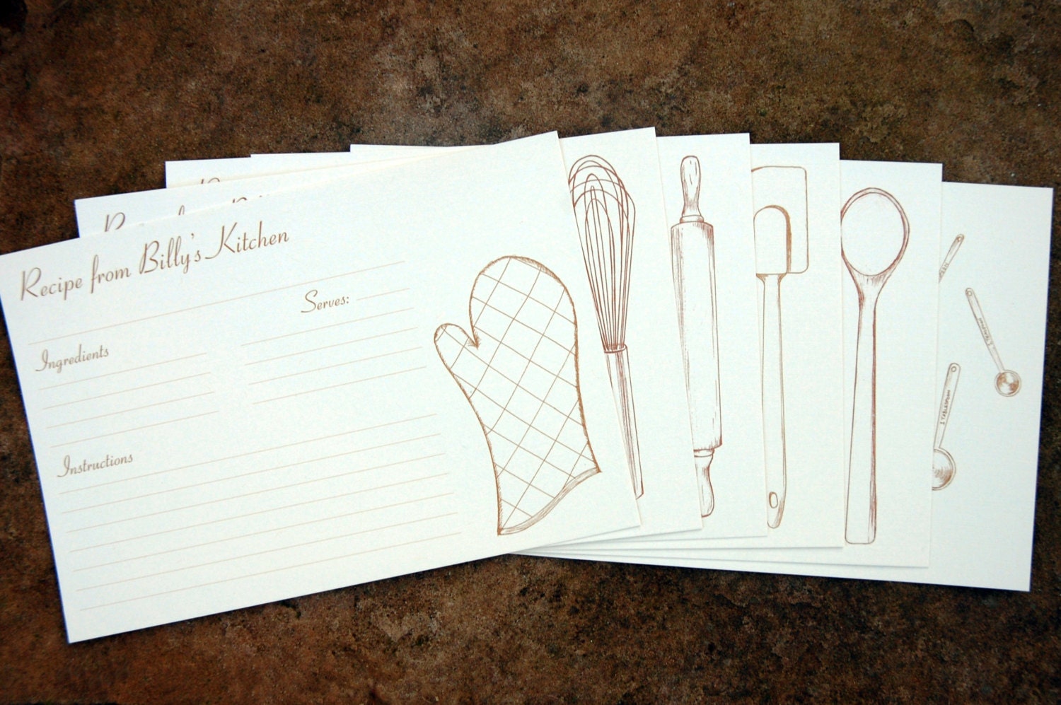 Personalized Recipe Cards: Baker's Delight by CreativeSweetnGreet