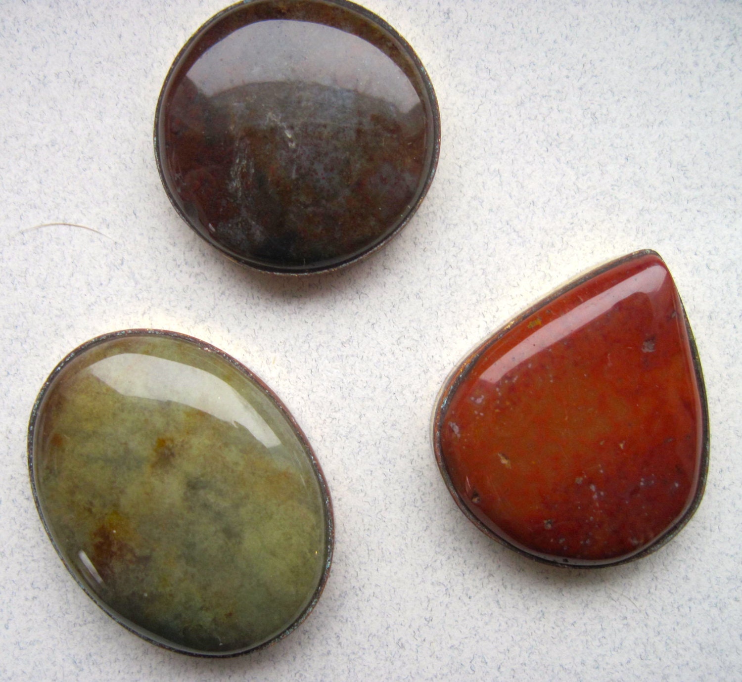 Three Gorgeous Vintage Stone Cabochons