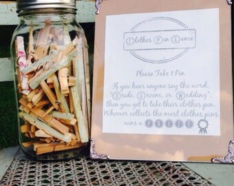 Popular items for clothes pin game on Etsy