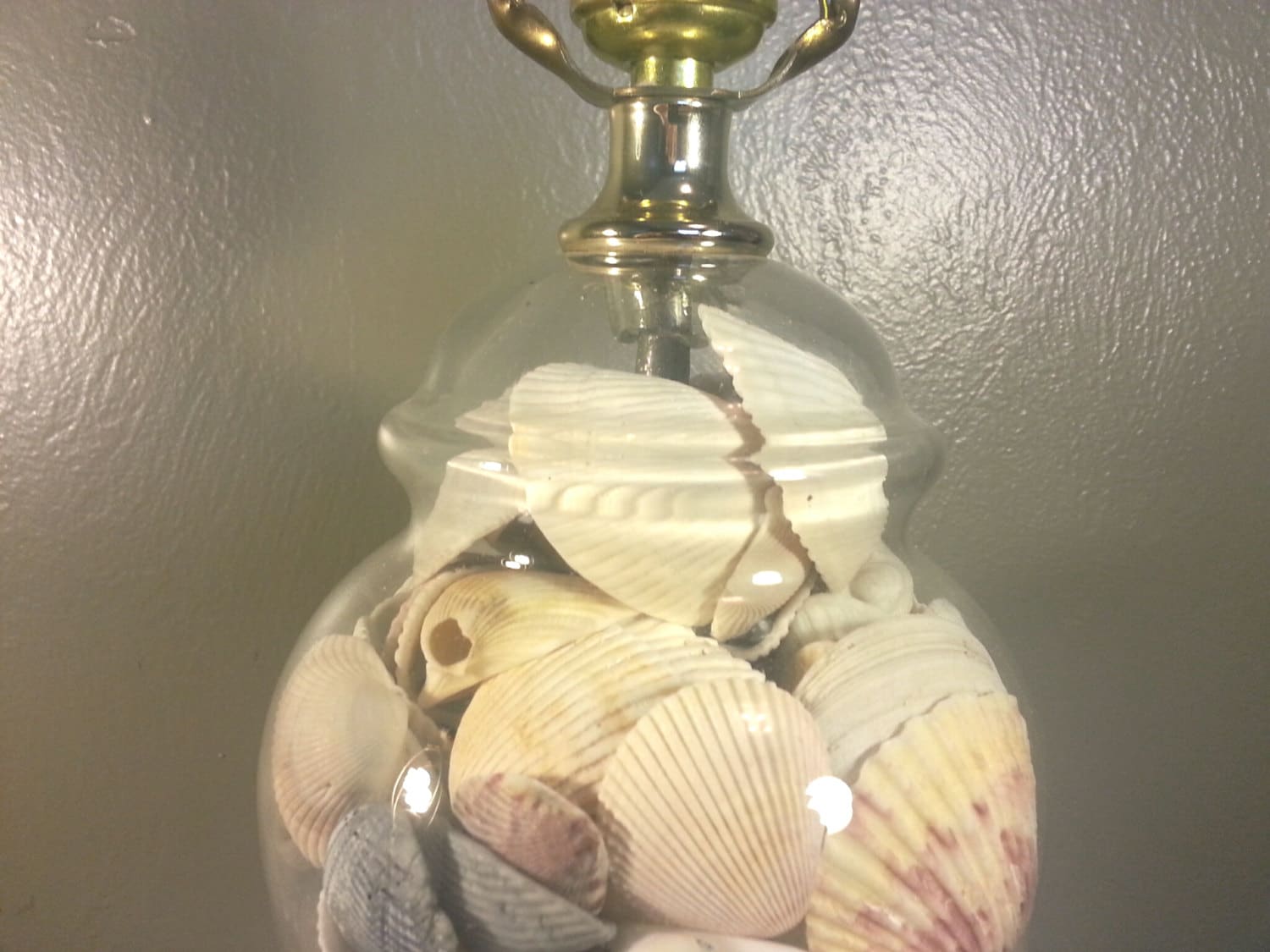 Extra Large Fillable Seashell Lamp Fillable Lamp Seashell