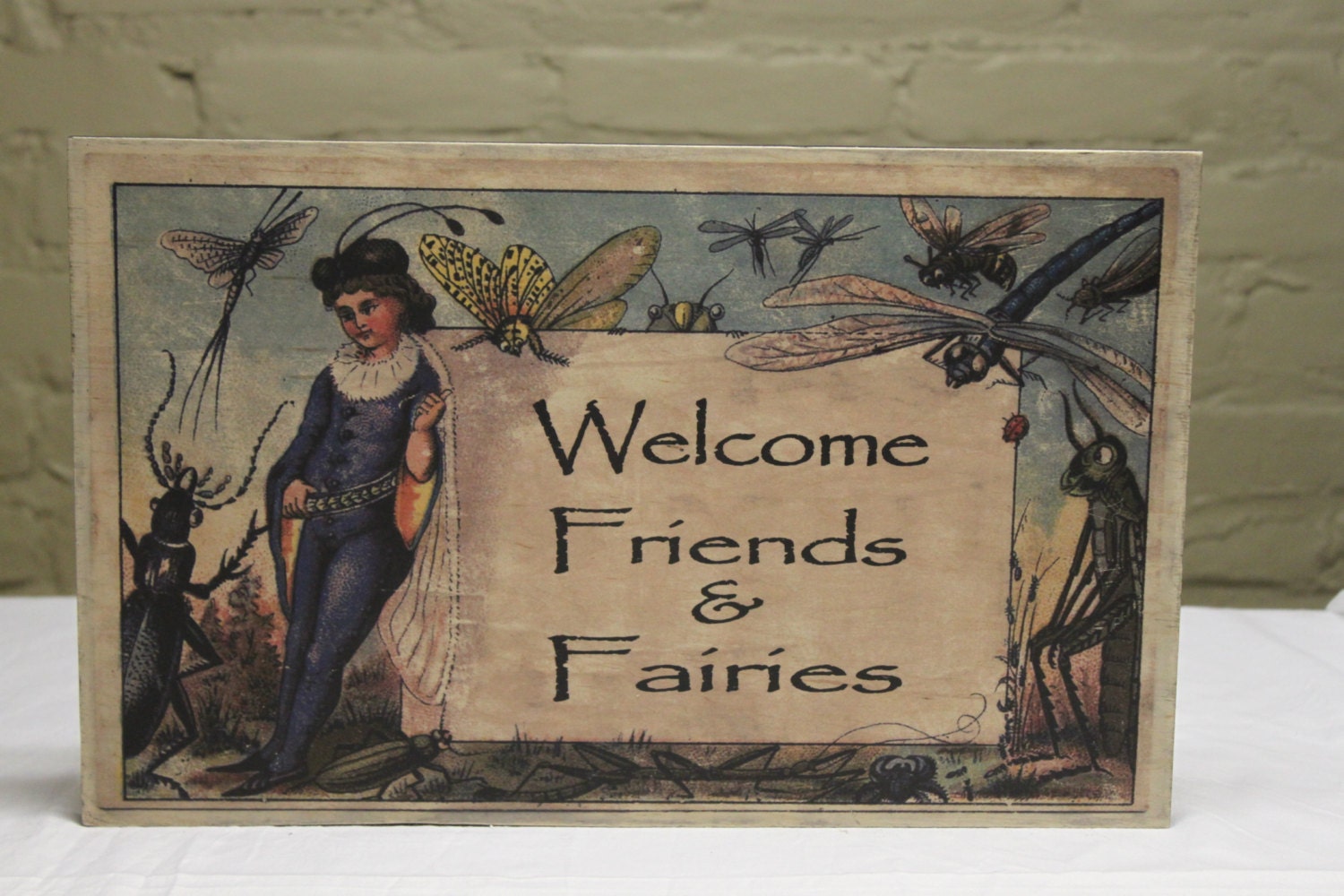 Customizable Wood Fairies Welcome Sign