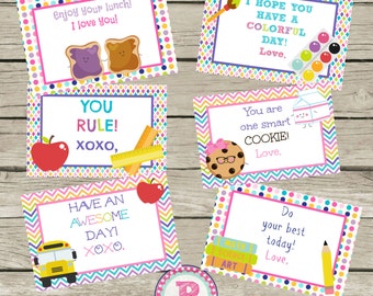 Lunch Box Notes BTS Back to School Fun Printables DIY Instant Download ...