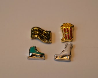 Charm My Story Hobby & Activity Charms. Movie Ticket, Popcorn, Blue Ice ...