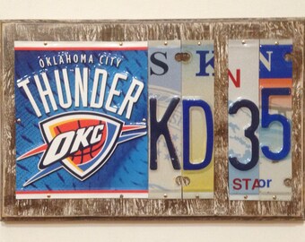 Custom Made to Order License Plate Art Sign OKC Thunder Personalized ...