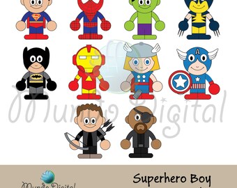 Superhero Clipart Set, digital clip art, digital images for Personal ...