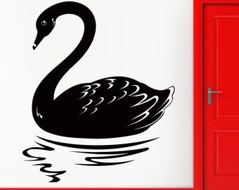 Swan wall sticker | Etsy