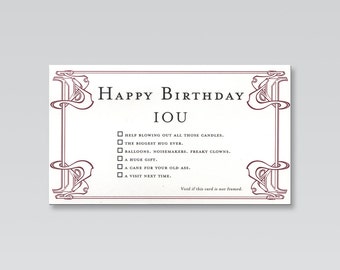 Popular items for iou on Etsy
