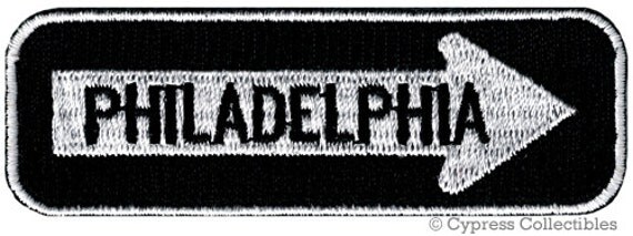 PHILADELPHIA ROAD SIGN patch embroidered iron-on by SouvenirPatch