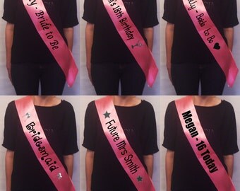 Popular items for hen party sash on Etsy
