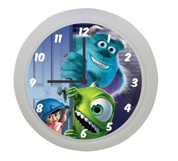 Monsters Inc. Clear Plastic Wall Clock by MadeWithLove2015 on Etsy