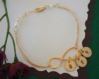 Gold infinity charm | Etsy