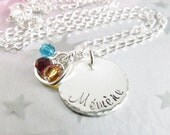 Personalized Hand Stamped Sterling Silver by GracieJewellery