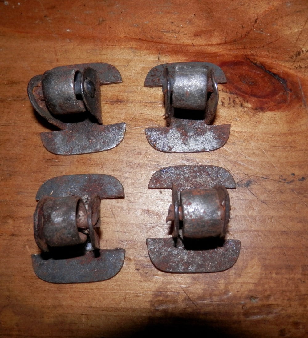 set of 4 matching vintage antique trunk caster, – Haute Juice