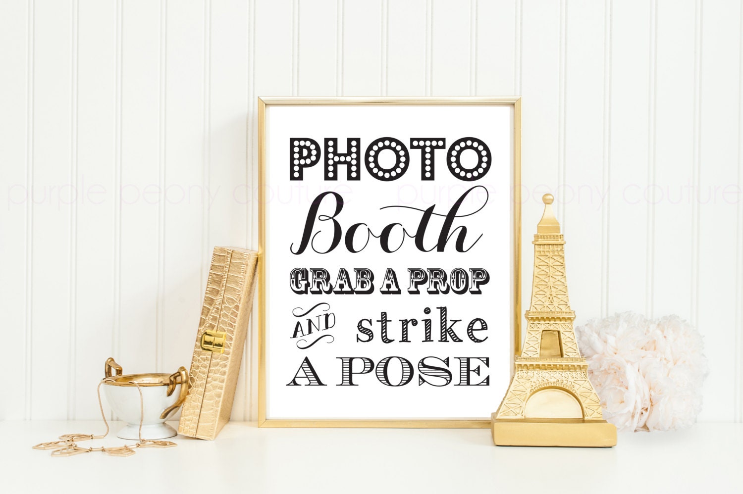 Photo Booth Prop Sign Printable Wedding New by PurplePeonyCouture
